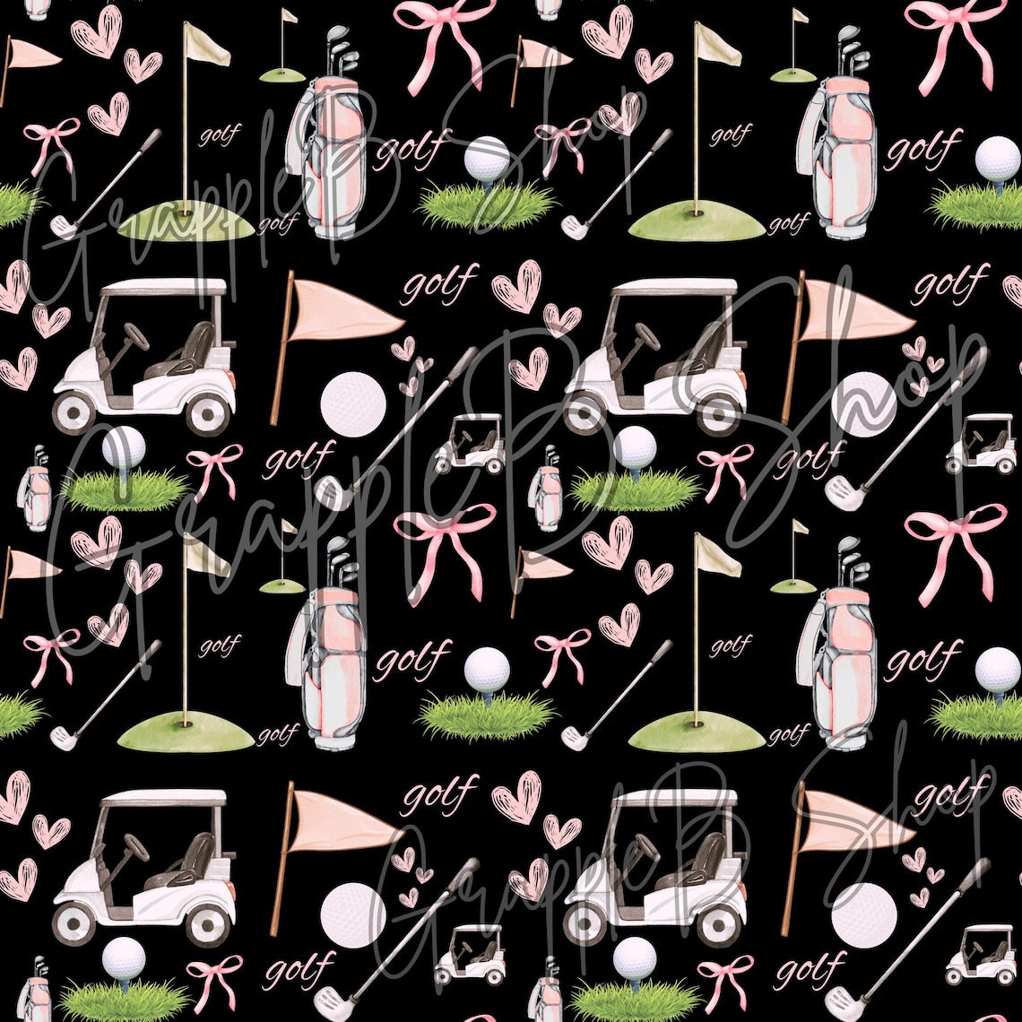 Golf Seamless Pattern, Digital Repeat Pattern for Personal or ...