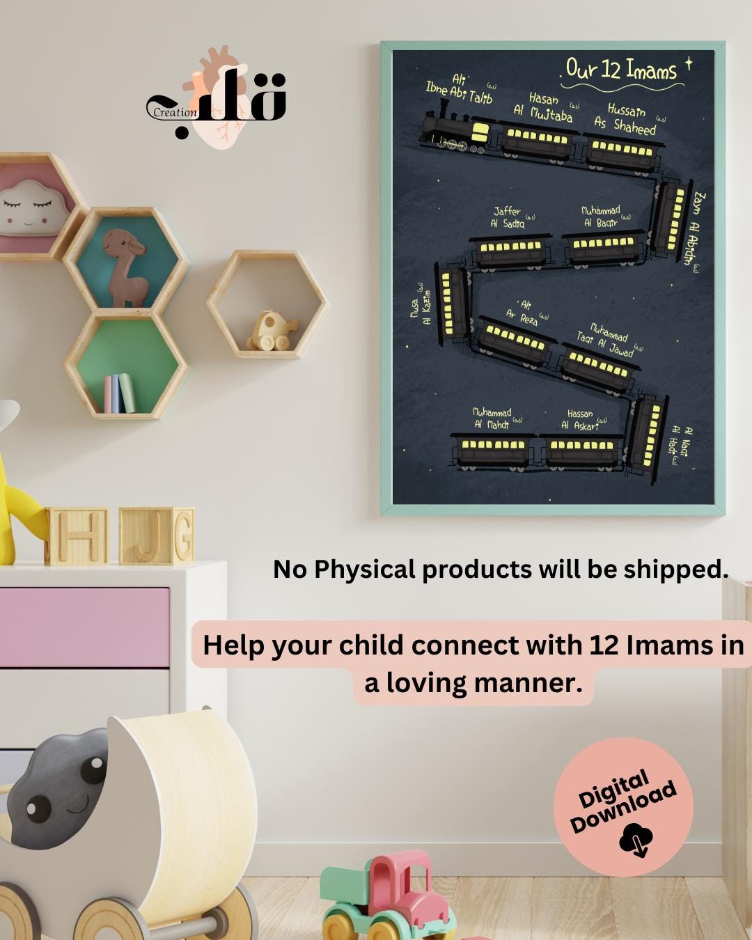 12 Imams Train Poster | Shia Muslim Kids' Room Decor (digital Download ...