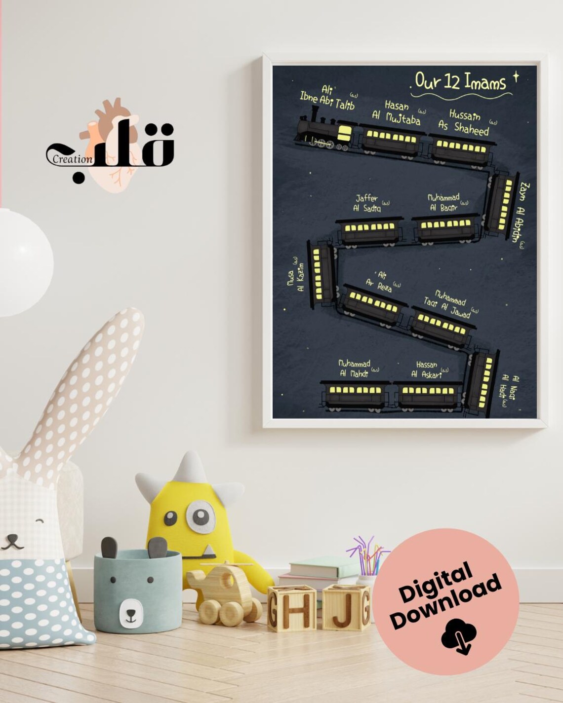 12 Imams Train Poster | Shia Muslim Kids' Room Decor (digital Download ...