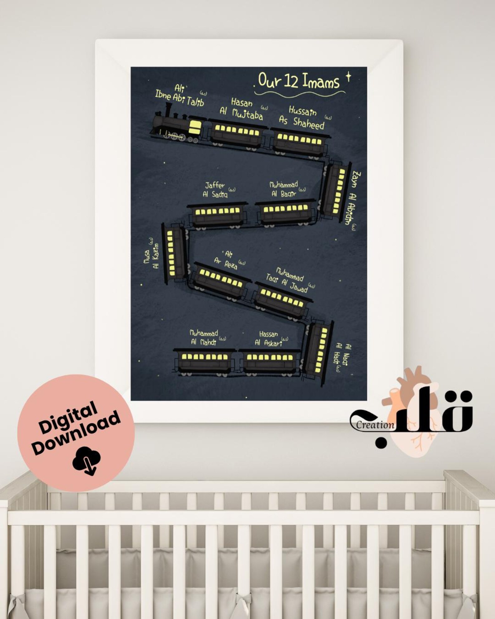 12 Imams Train Poster | Shia Muslim Kids' Room Decor (digital Download ...