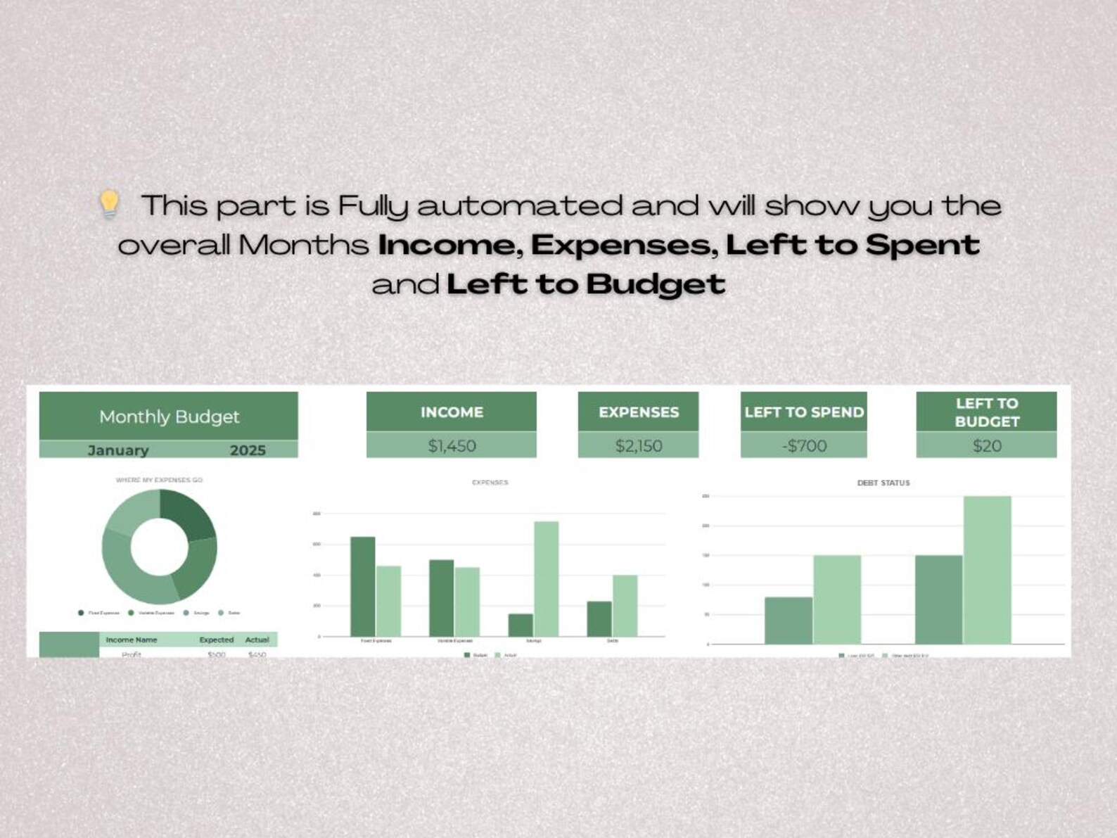 Monthly Budget Spreadsheet Google Sheets 2025 Budget Template Paycheck ...
