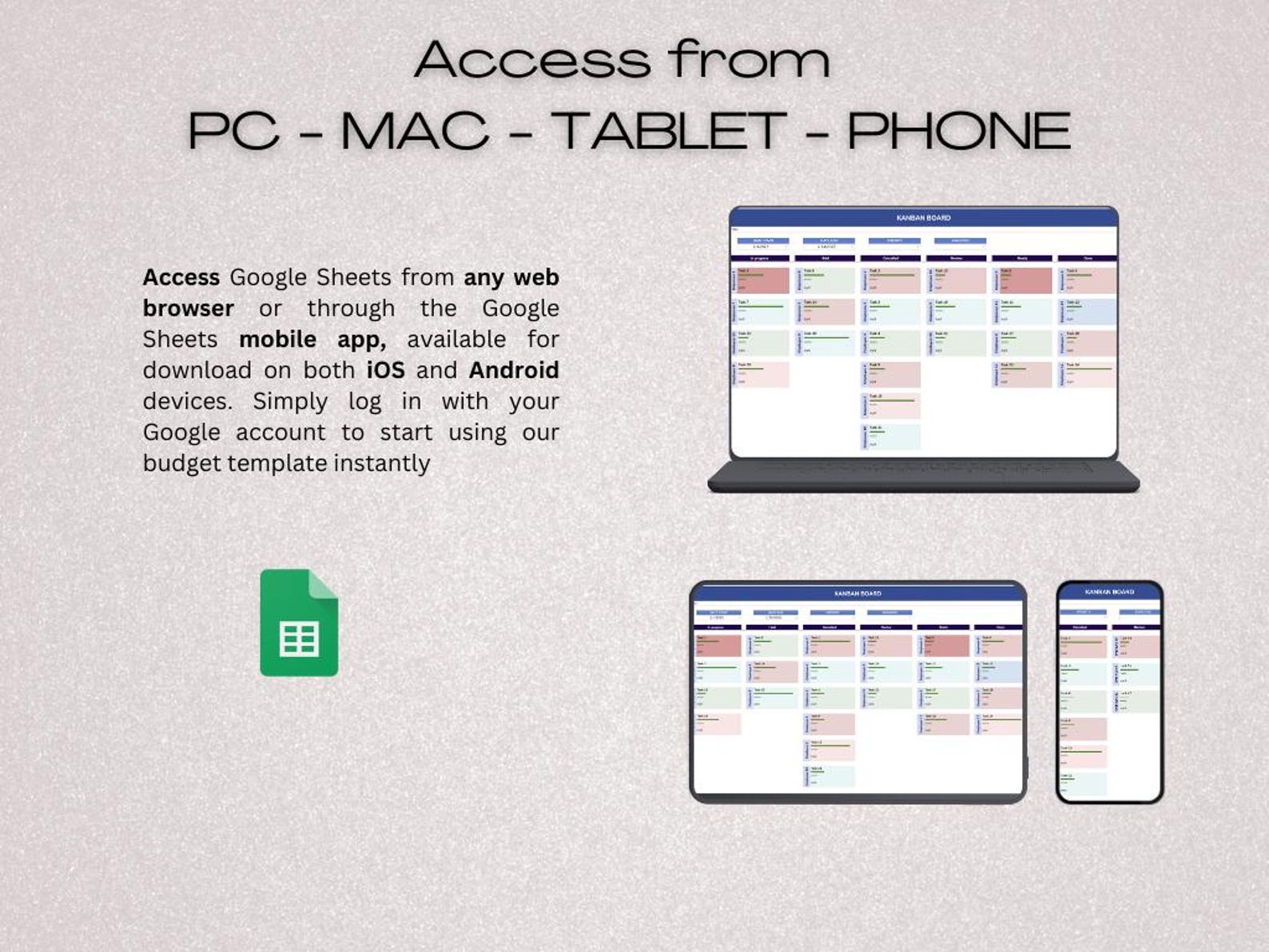 Kanban Board Spreadsheet Task Priority Tracker Employee to Do List ...
