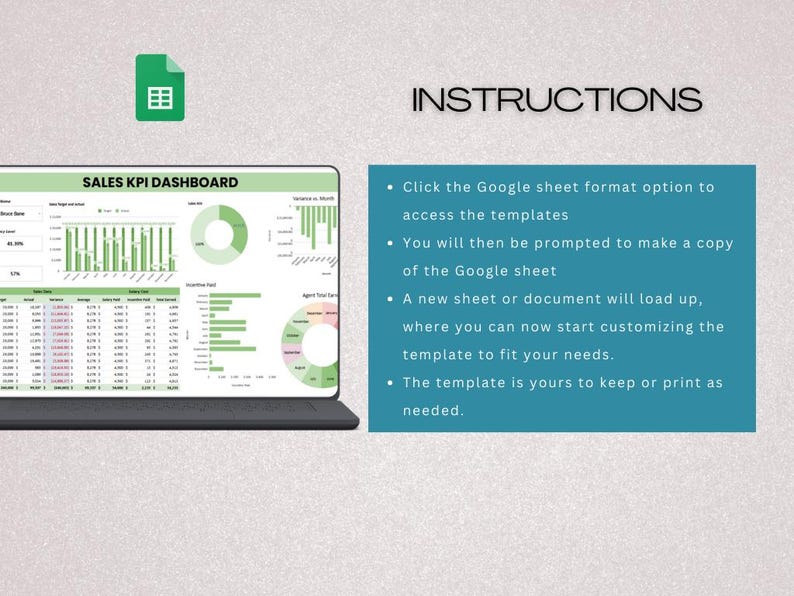 Sales KPI Tracker Dashboard Template | Track Sales Metrics & Goals ...