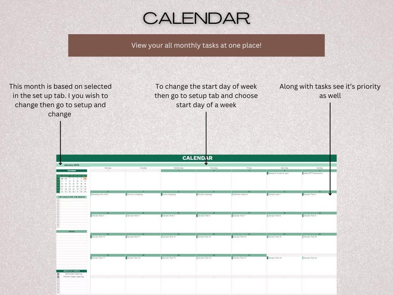 To Do List Task Tracker Template Productivity Planner Spreadsheet Daily ...