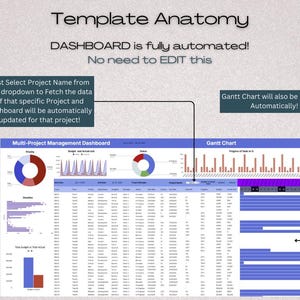 Multi-project Management Dashboard Spreadsheet | Projects Progress ...