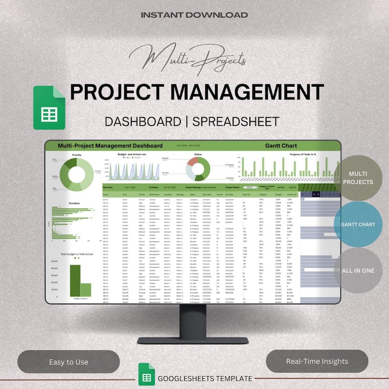 Project Management Dashboard | Multi-projects Dashboard | Multiple ...