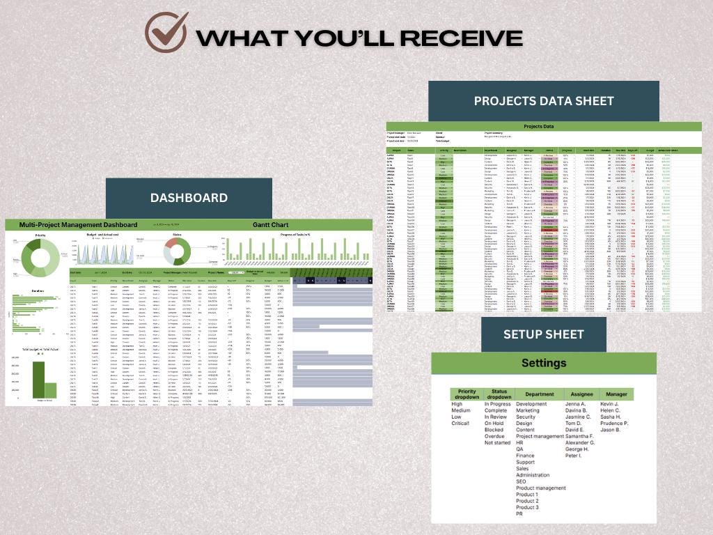 Project Management Dashboard | Multi-projects Dashboard | Multiple ...