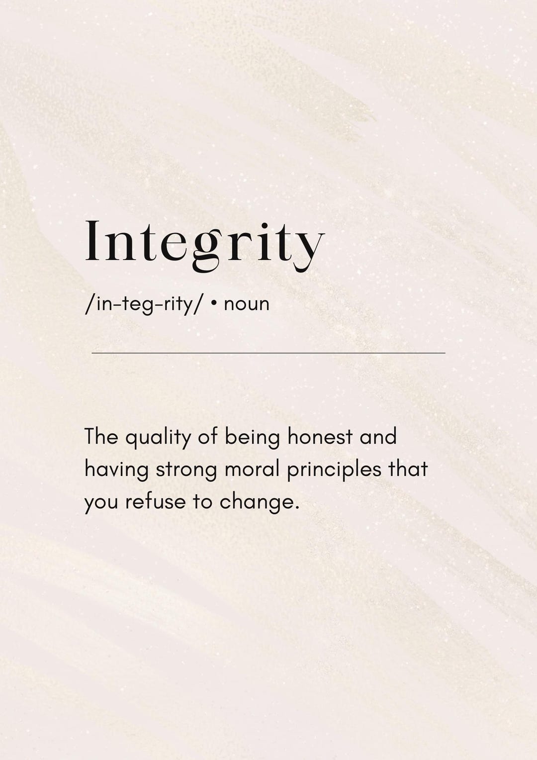 Integrity- Core Values Poster - Etsy