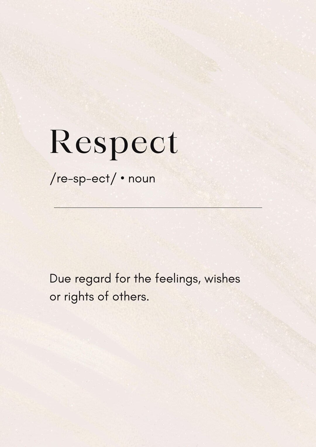 Respect- Core Values Poster - Etsy