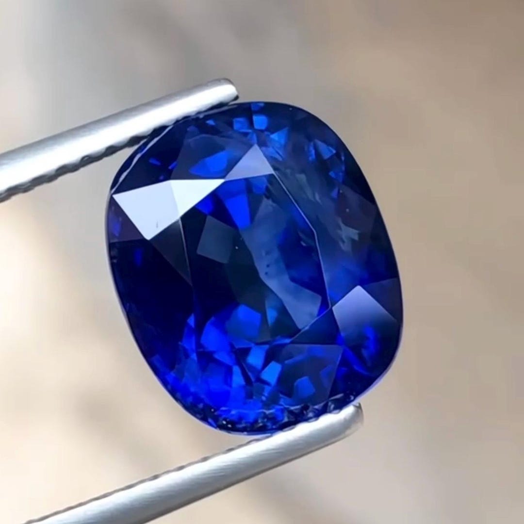 Royal Blue Sapphire Gemstone, Eye Clean Loose Natural Stone, 7.43ct ...