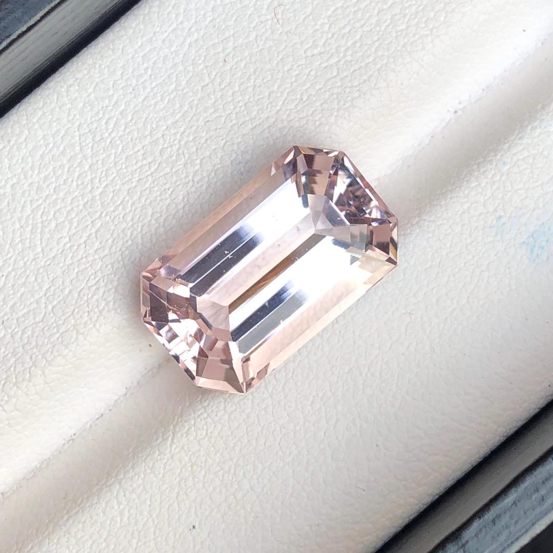 Soft Pink Morganite Gemstone | 8.65ct Loose Faceted Stone | Eye Clean ...