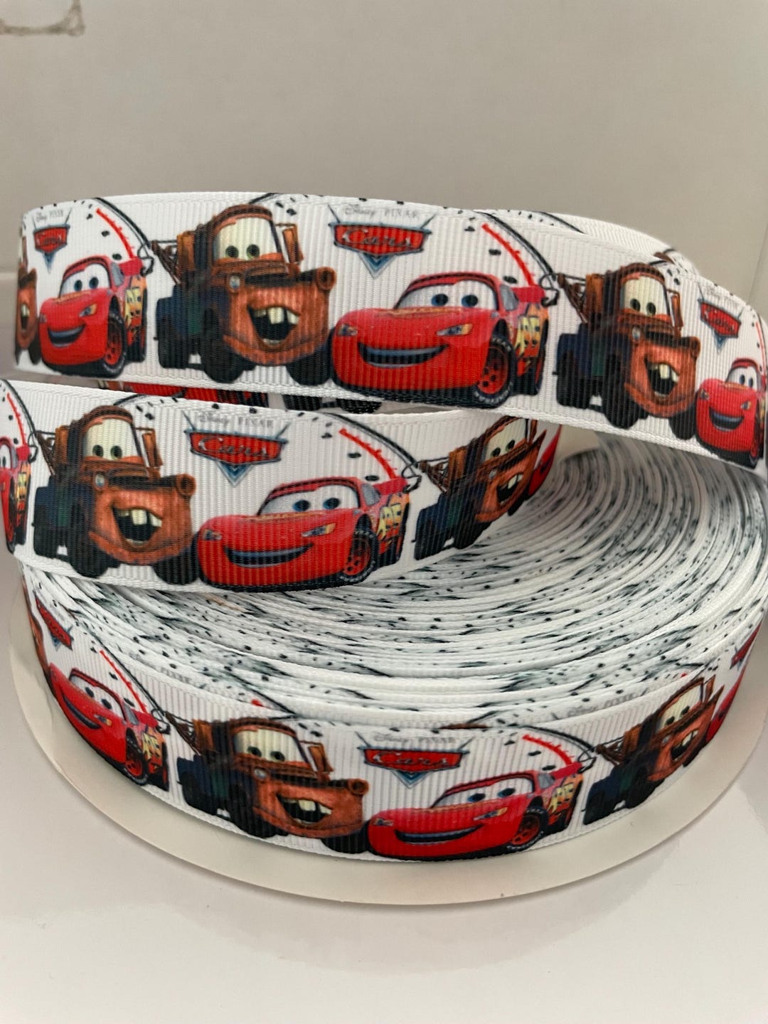 Lightning Mcqueen and Mater Character Grosgrain Ribbon by the Yard - Etsy