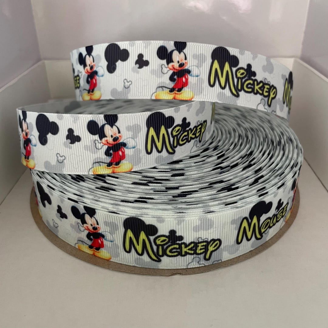 Mickey Mouse Character Grosgrain Ribbon by the Yard - Etsy