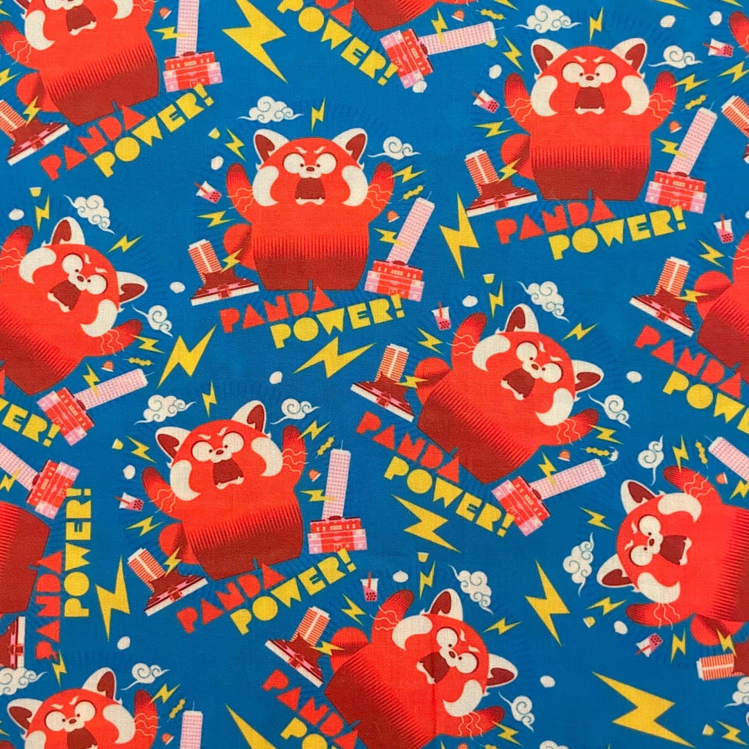 Turning Red Character Polycotton Fabric - Etsy