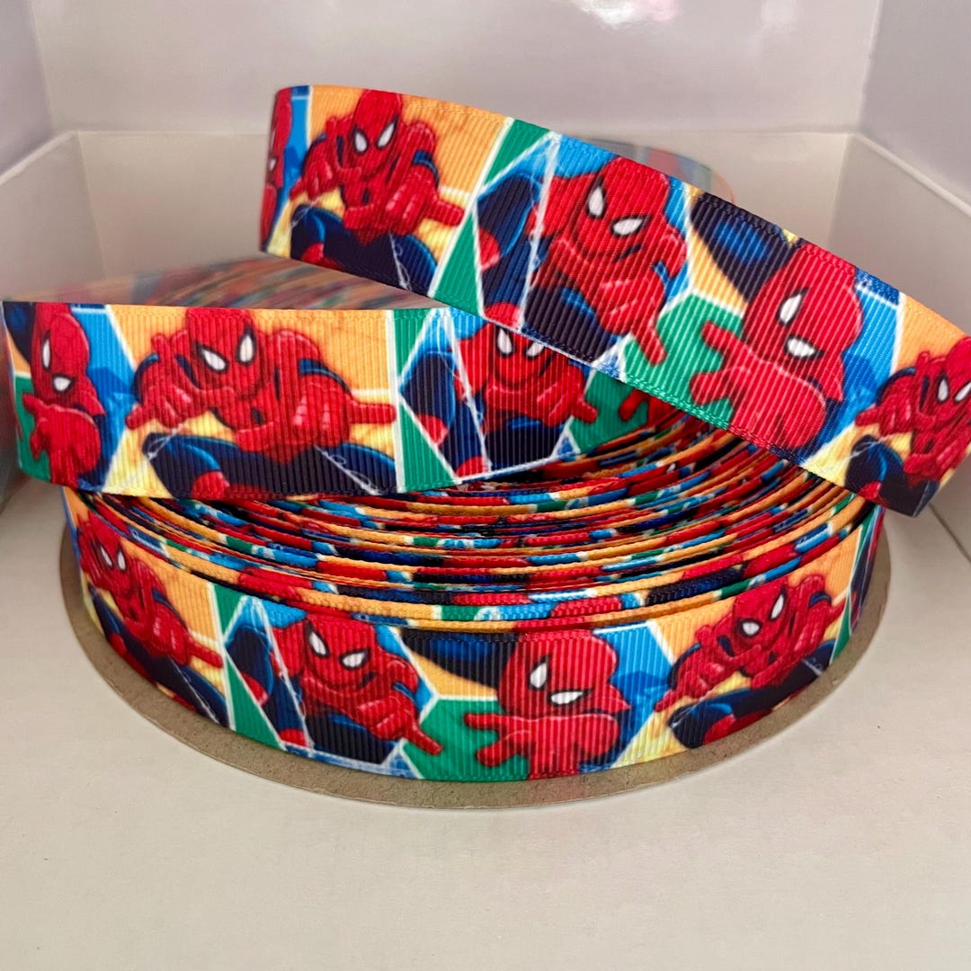 Spiderman Character Grosgrain Ribbon by the Yard - Etsy