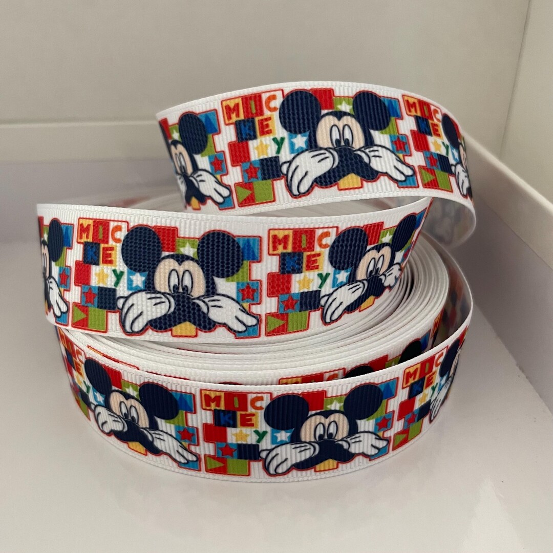 Mickey Mouse Character Grosgrain Ribbon by the Yard - Etsy