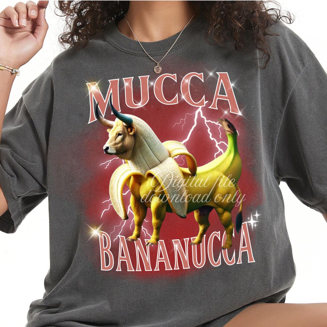 Plátano divertido PNG, Brain Rot SVG, Sublimaciones de camisetas ...