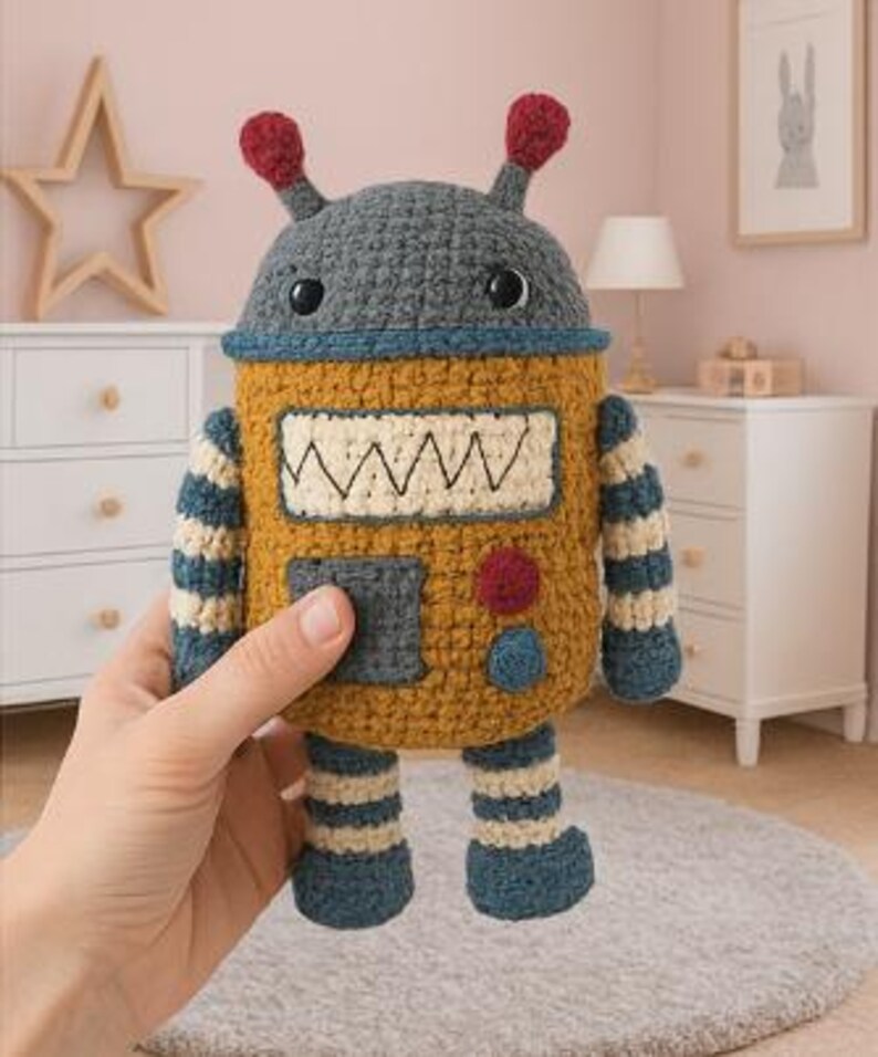 DIY Crochet Pixie the Robot Pattern, Amigurumi Doll Digital File ...