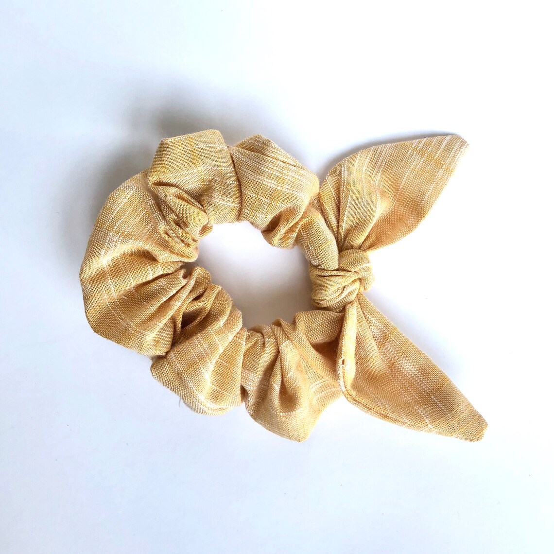 Yellow Scrunchie Cotton Scrunchie Cotton Hair Tie | Etsy