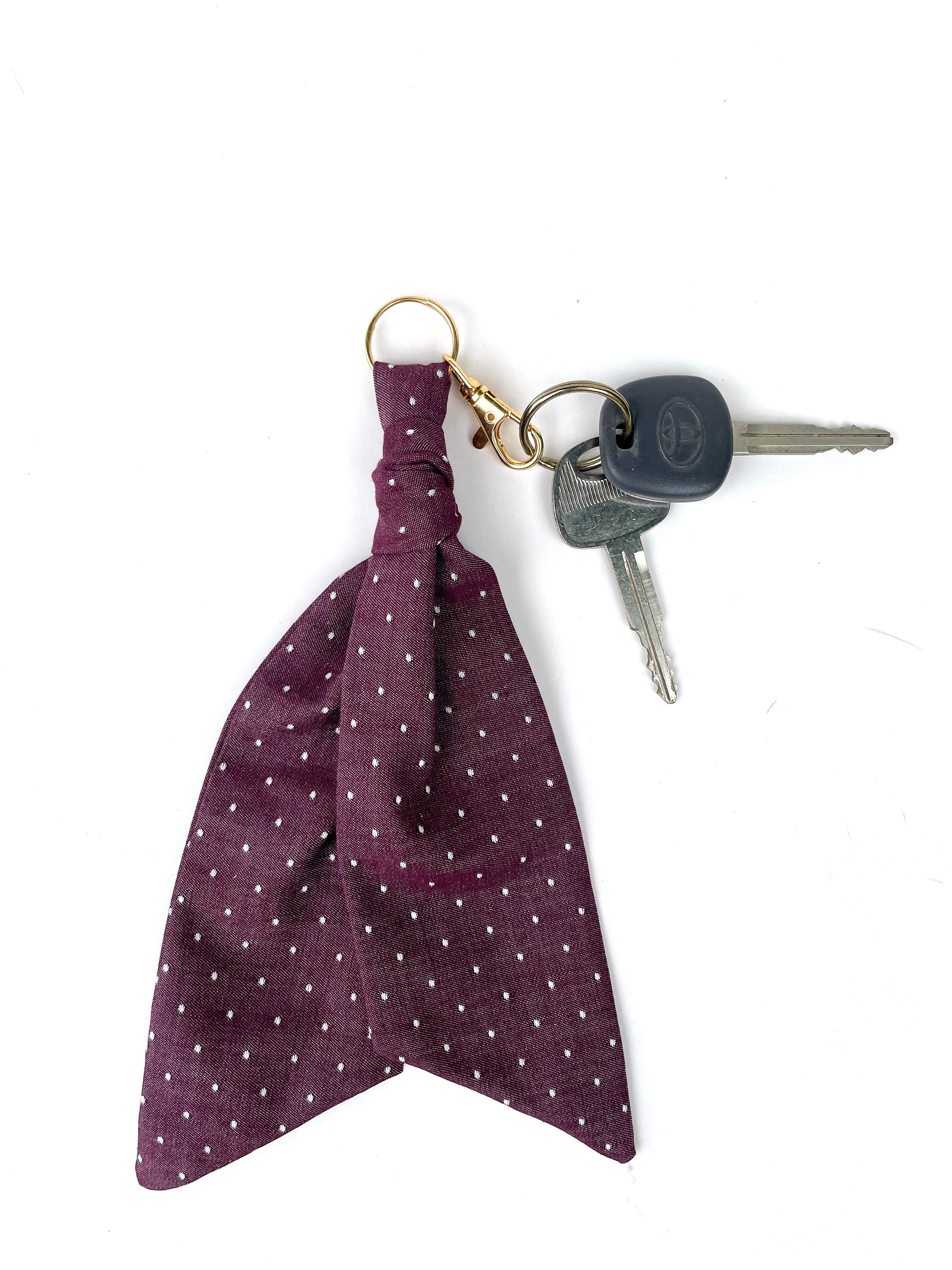 Maroon Key Ring Maroon Keychain Dotted Keychain - Etsy Canada