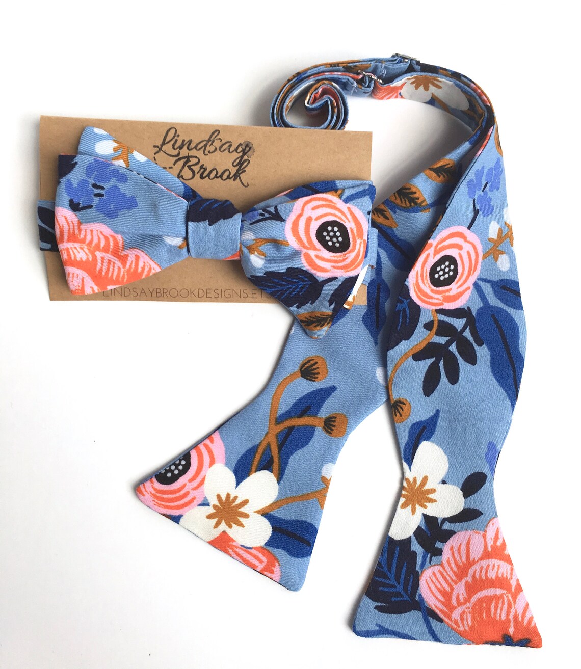 Skinny Floral Tie Long Floral Tie Mens Spring Tie Custom | Etsy