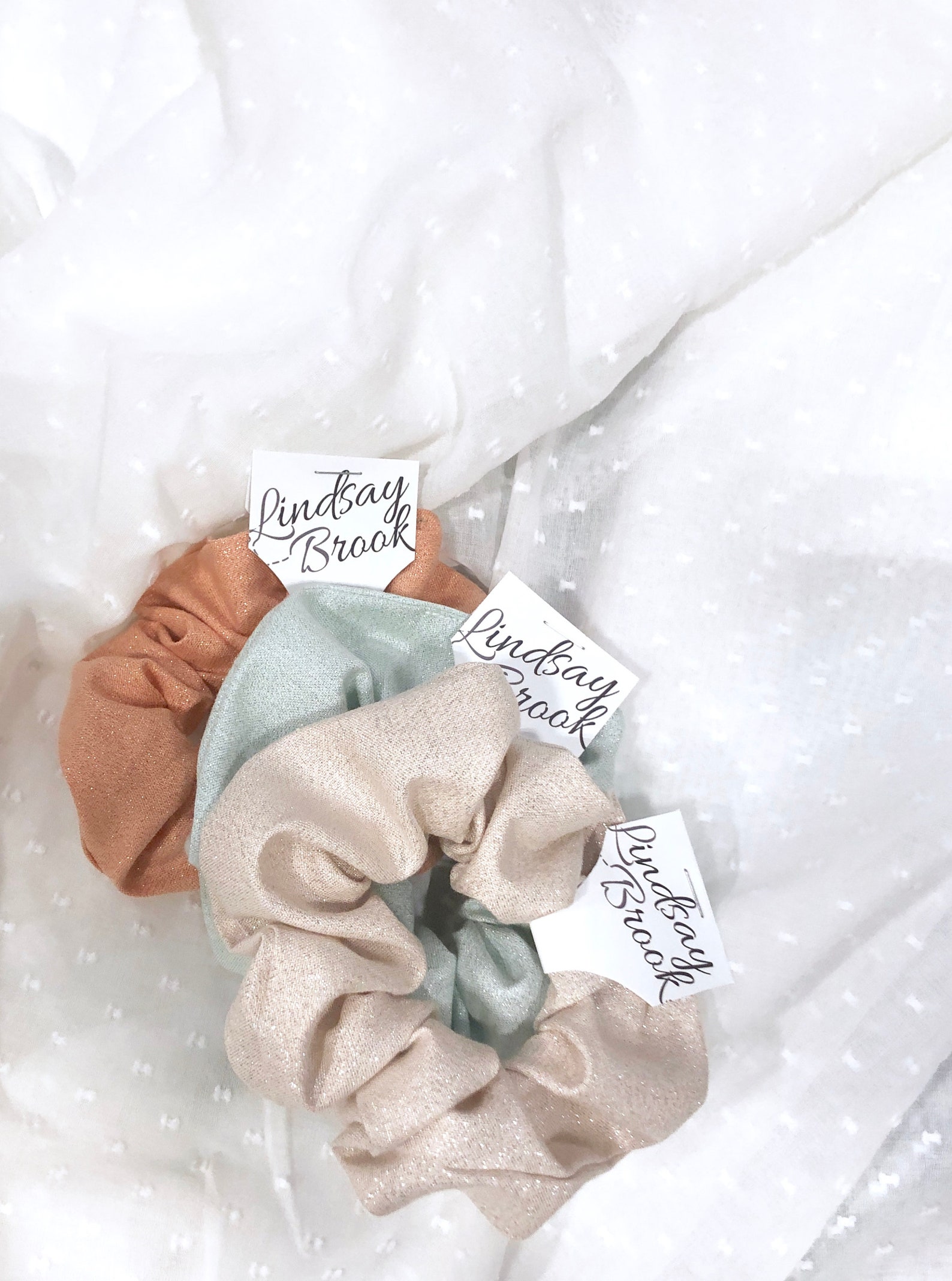 Glitter Scrunchie Scrunchie Set Organic Cotton Scrunchie | Etsy