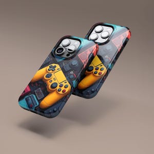 Retro Gaming Style Phone Case for iPhone 16 15 14 13 12 Pro Max, Galaxy ...