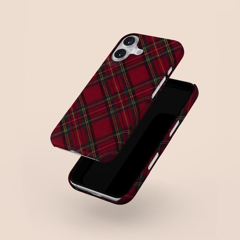 Matching Phone Cases, Holiday Phone Cases, Red Plaid Phone Cases ...