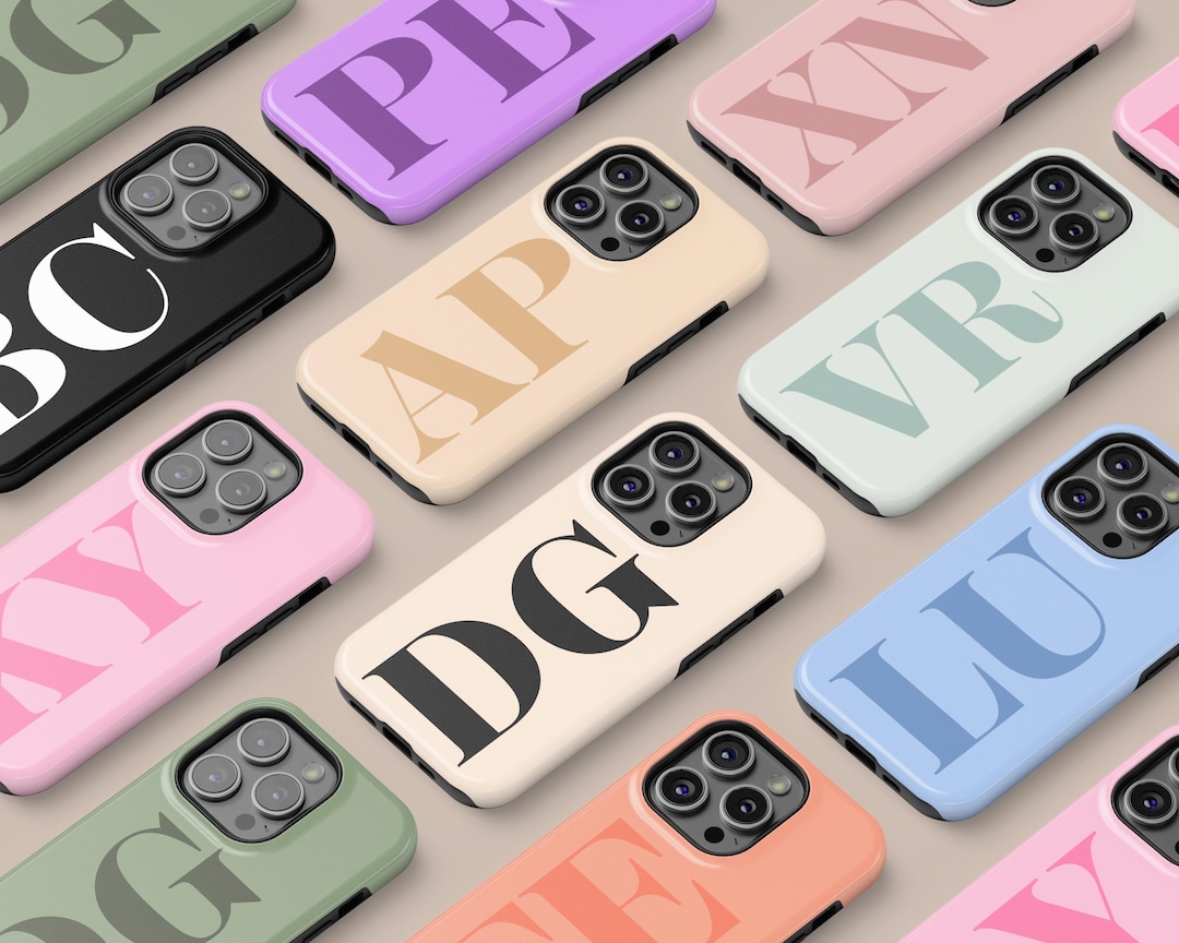 Personalized Initial Phone Case: Custom Monogram, iPhone & Galaxy ...