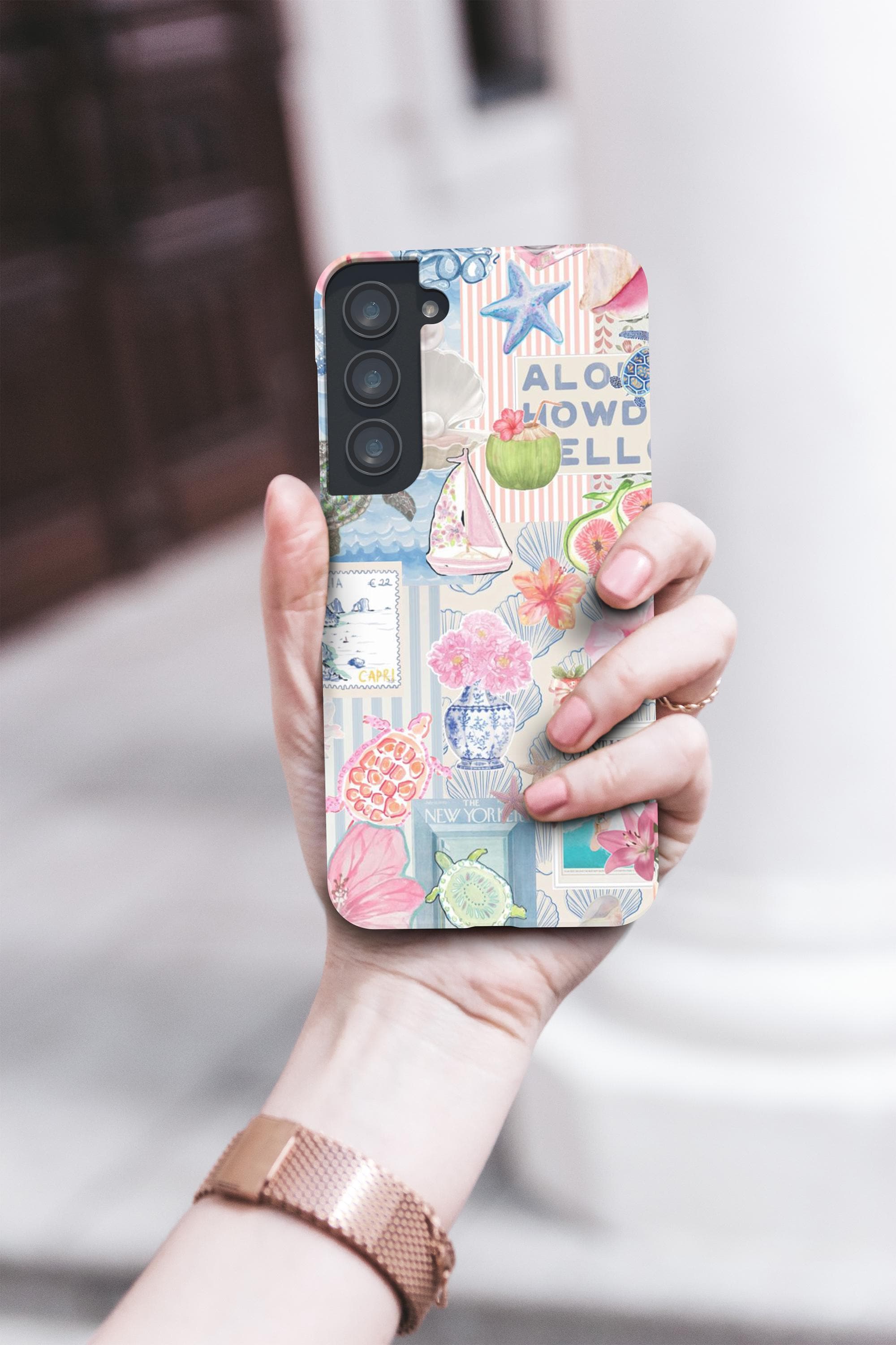 Coastal Italy Collage Phone Case, Cute Coastal Coquette Aesthetic ...