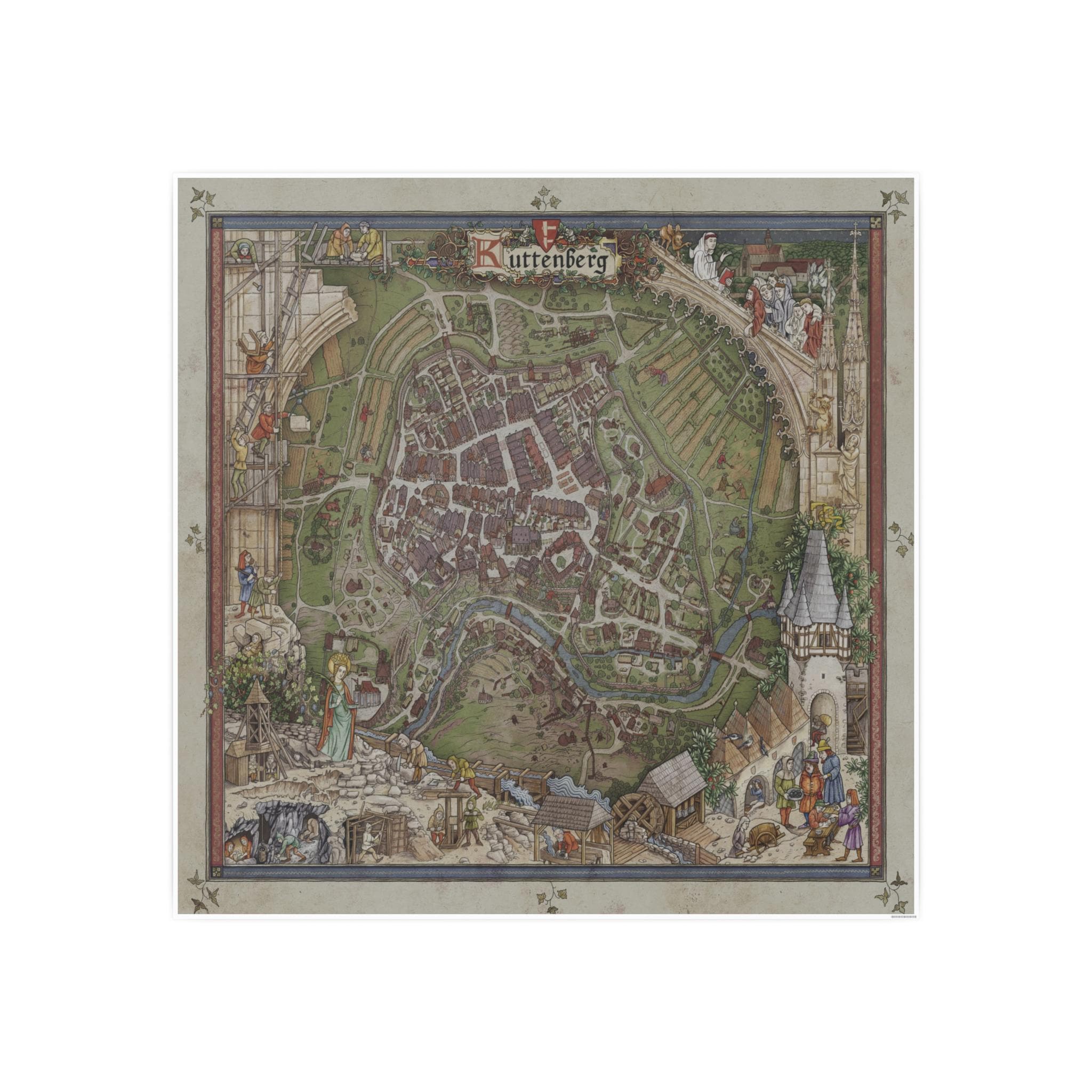 KCD2 - Kuttenberg City Map (8K Poster), Kuttenberg Wall Decor, Home ...