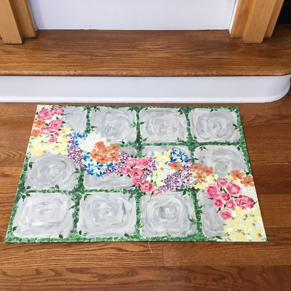 Hand Painted Rug - Etsy