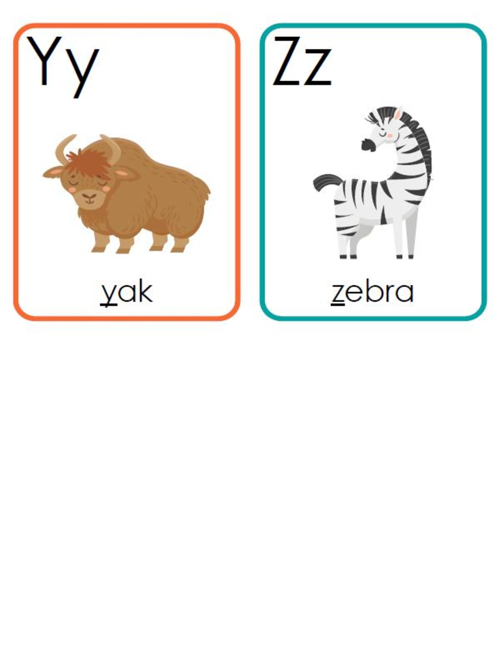A-Z Animal Flashcards – Printable Alphabet Learning for Kids - Etsy