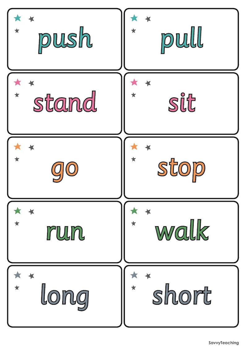 Opposites Flashcards | 50 Word Pairs | Vocabulary Cards for Kids | KS1 ...