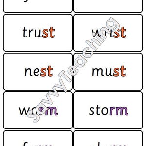 Ending Blends Flashcards | 117 Phonics Words | Colour-coded Printable ...