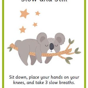 Mindfulness and Movement Cards for Kids | 60 Calm Animal-themed ...