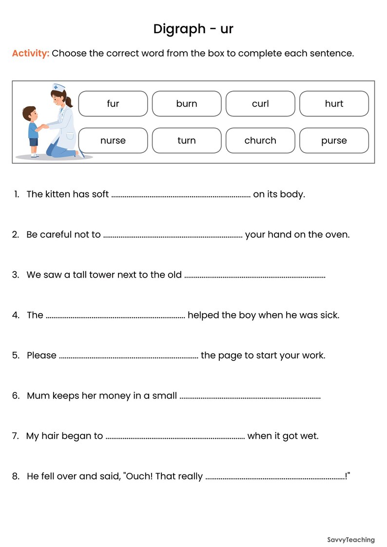 Digraphs Cloze Sentences Workbook | Phonics Practice | Printable ...