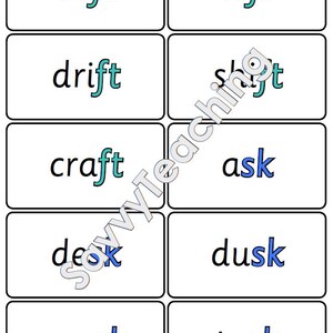 Ending Blends Flashcards | 117 Phonics Words | Colour-coded Printable ...