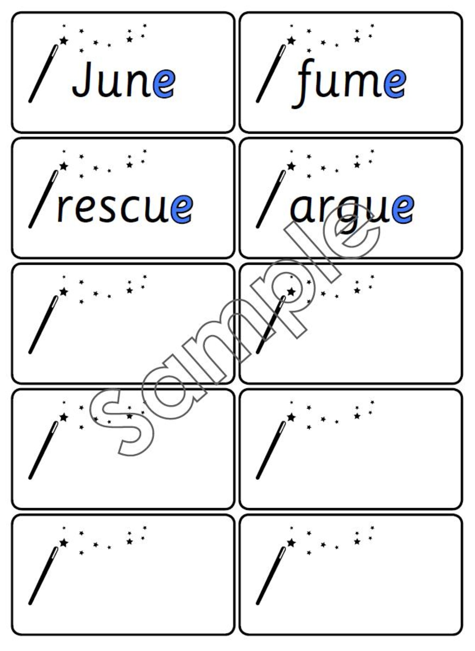 Magic E Flashcards | Silent E Word Cards | 84 Printable Phonics Words ...