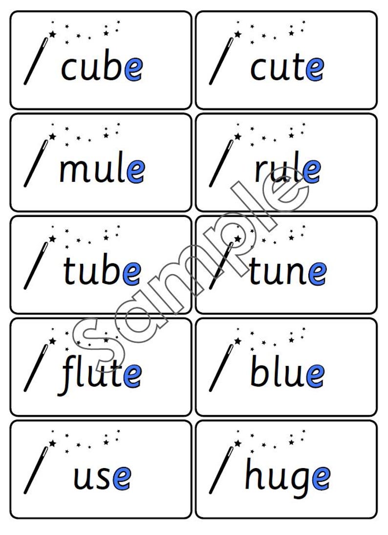Magic E Flashcards | Silent E Word Cards | 84 Printable Phonics Words ...