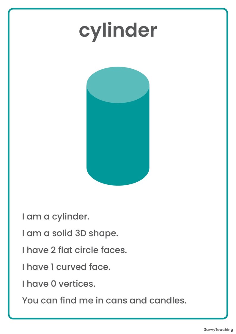 2D & 3D Shapes Flashcards, Posters and Charts | Printable Geometry ...