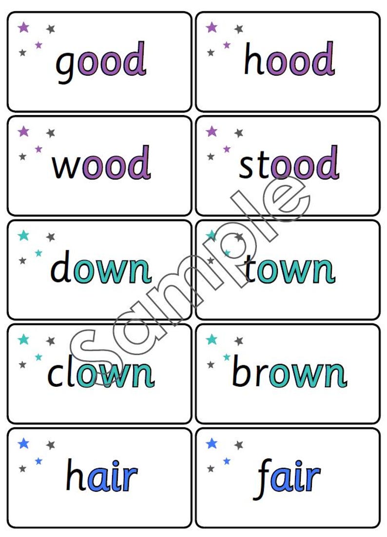 Rhyming Words Flashcards | 197 Printable Phonics Cards for Early ...