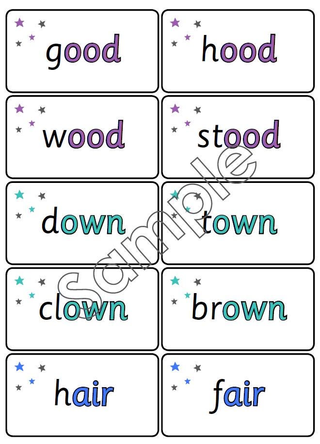 Rhyming Words Flashcards – 197 Phonics Word Cards | Early Reading ...