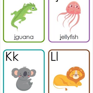 A-Z Animal Flashcards – Printable Alphabet Learning for Kids - Etsy