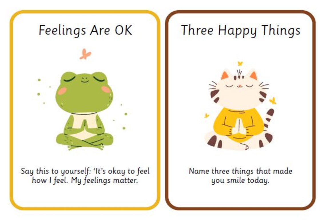 Mindfulness and Movement Cards for Kids – 60 Calm Animal-themed ...