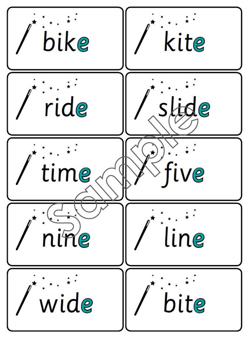 Magic E Flashcards | Silent E Word Cards | 84 Printable Phonics Words ...