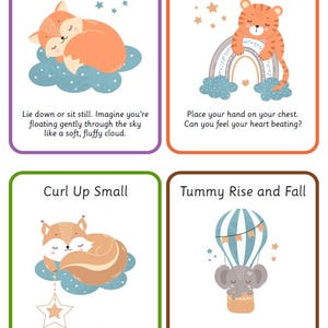 Mindfulness and Movement Cards for Kids – 60 Calm Animal-themed ...