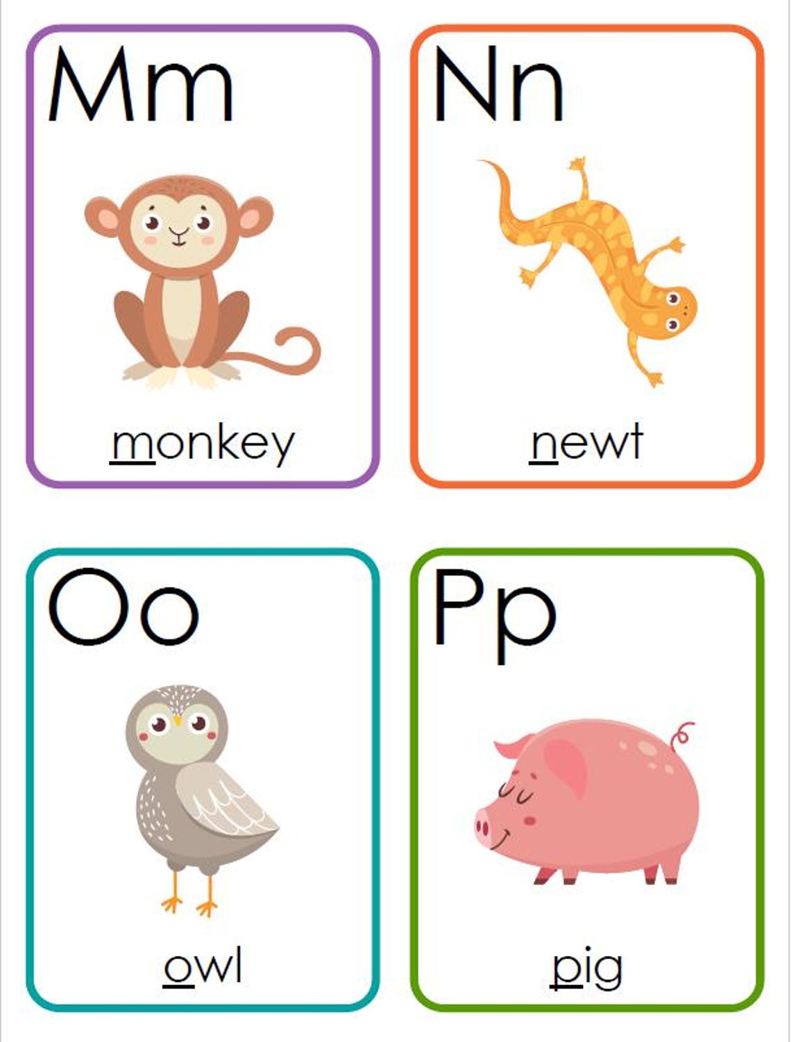 A-Z Animal Flashcards – Printable Alphabet Learning for Kids - Etsy
