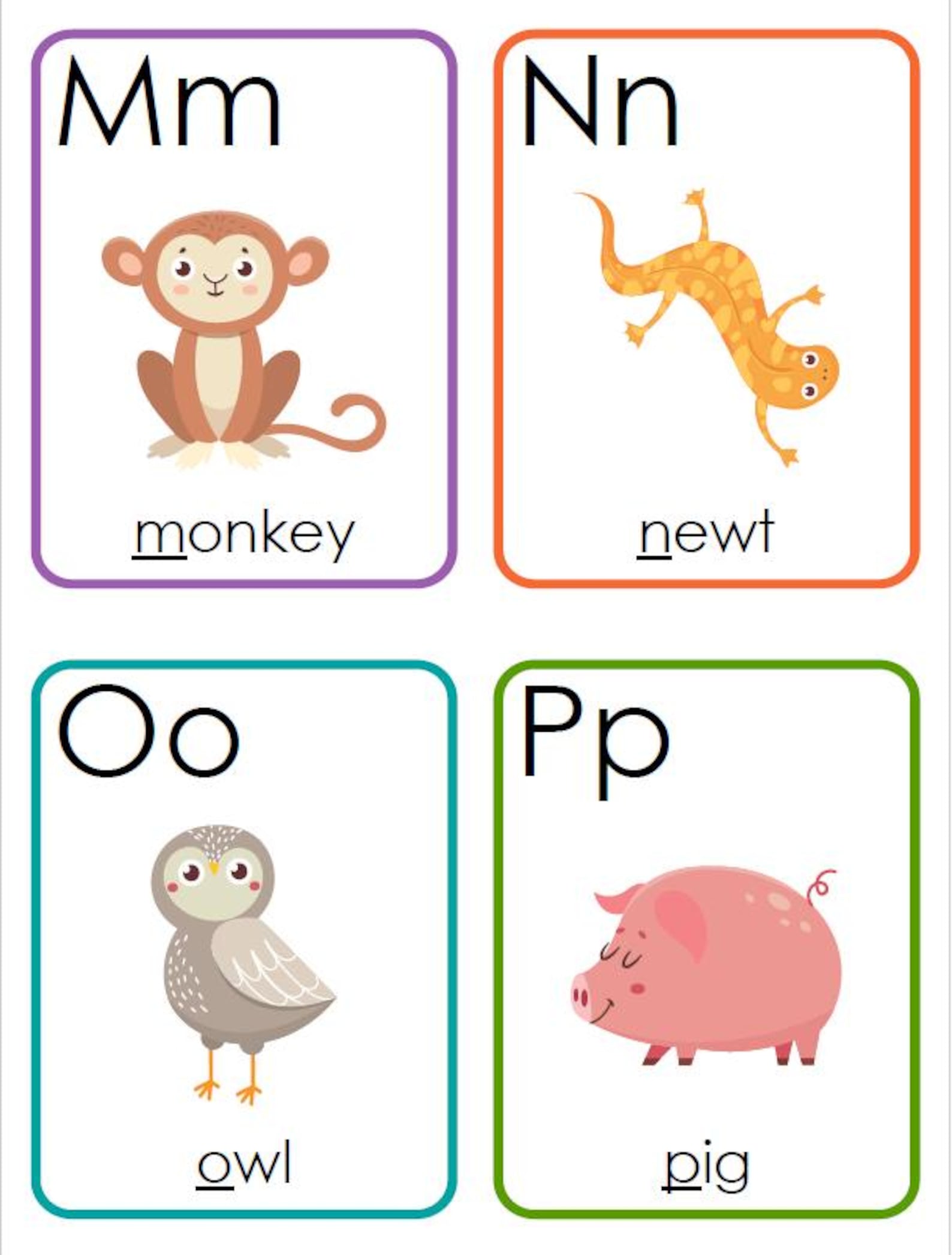 A-Z Animal Flashcards – Printable Alphabet Learning for Kids - Etsy
