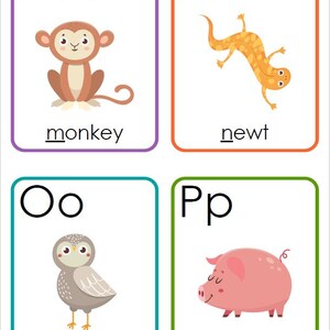 A-Z Animal Flashcards – Printable Alphabet Learning for Kids - Etsy